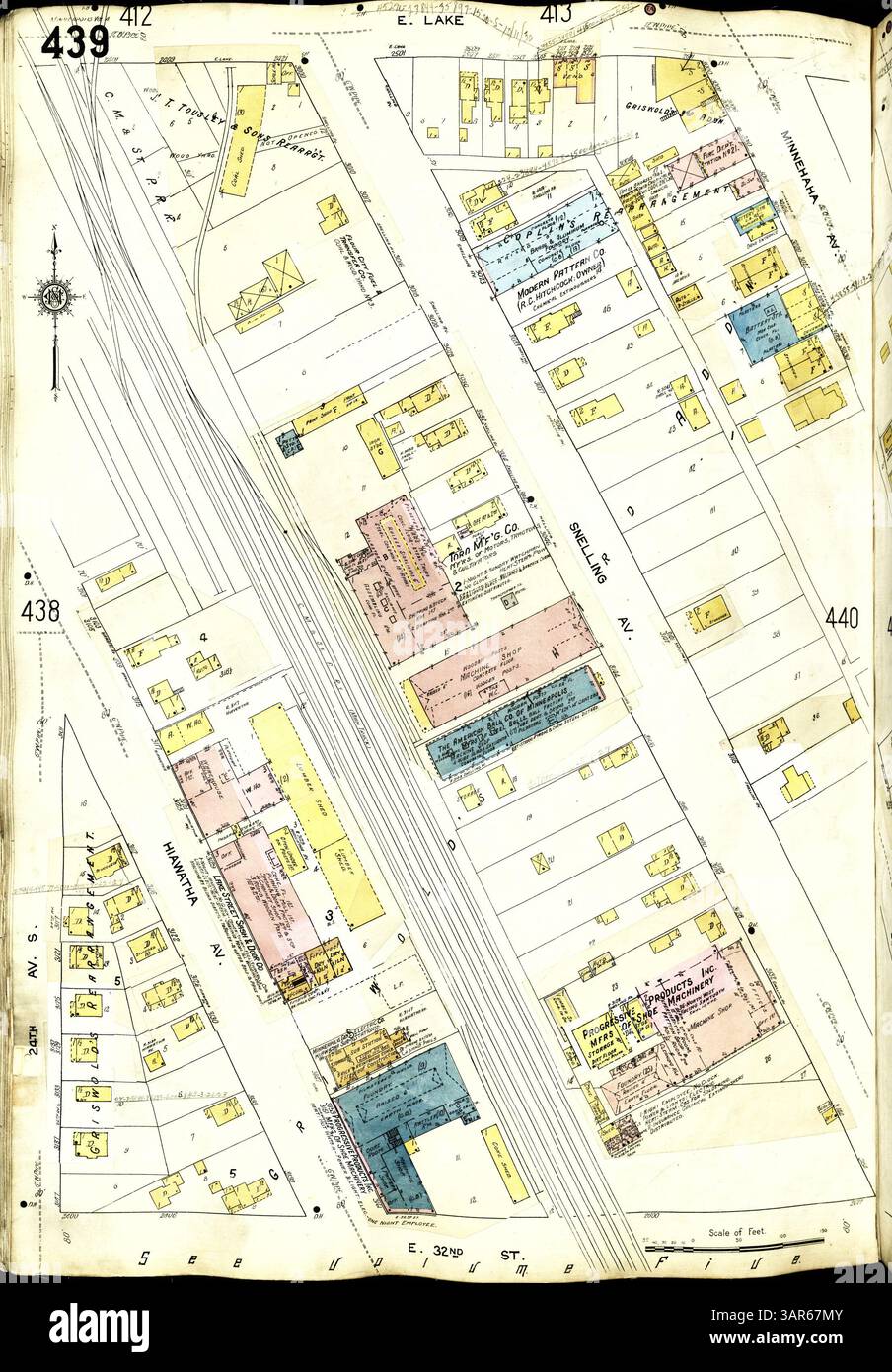 Sanborn Insurance Maps from Volume 4 of Minneapolis provide a ...