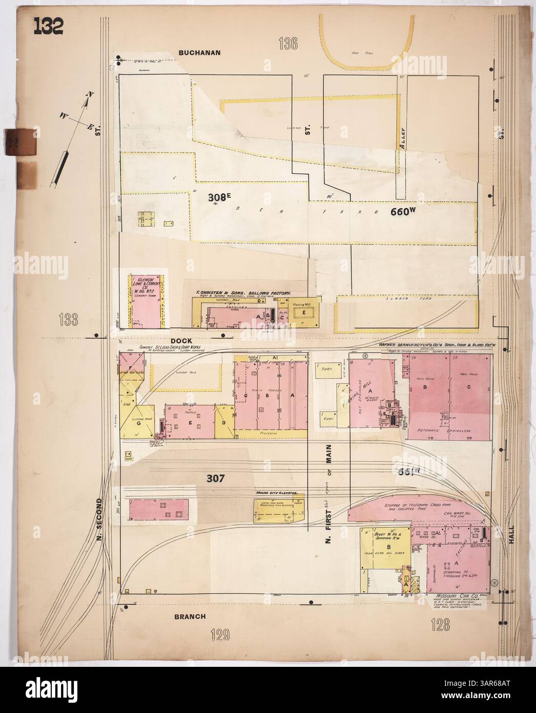 Whipple’s Fire Insurance Map of St. Louis (1897) provides detailed ...