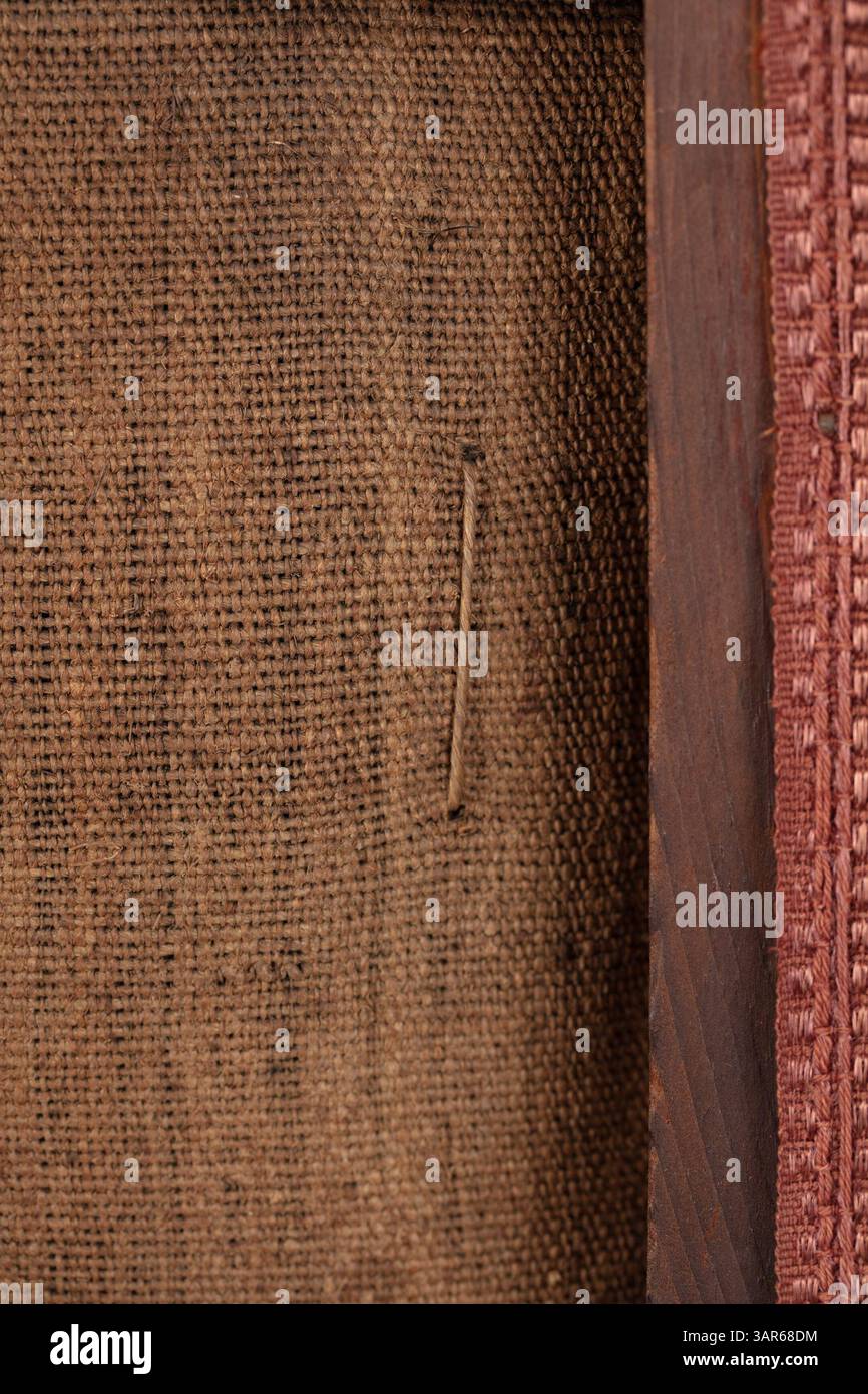 High-backed priest's chair with a red velvet upholstered seat and back ...