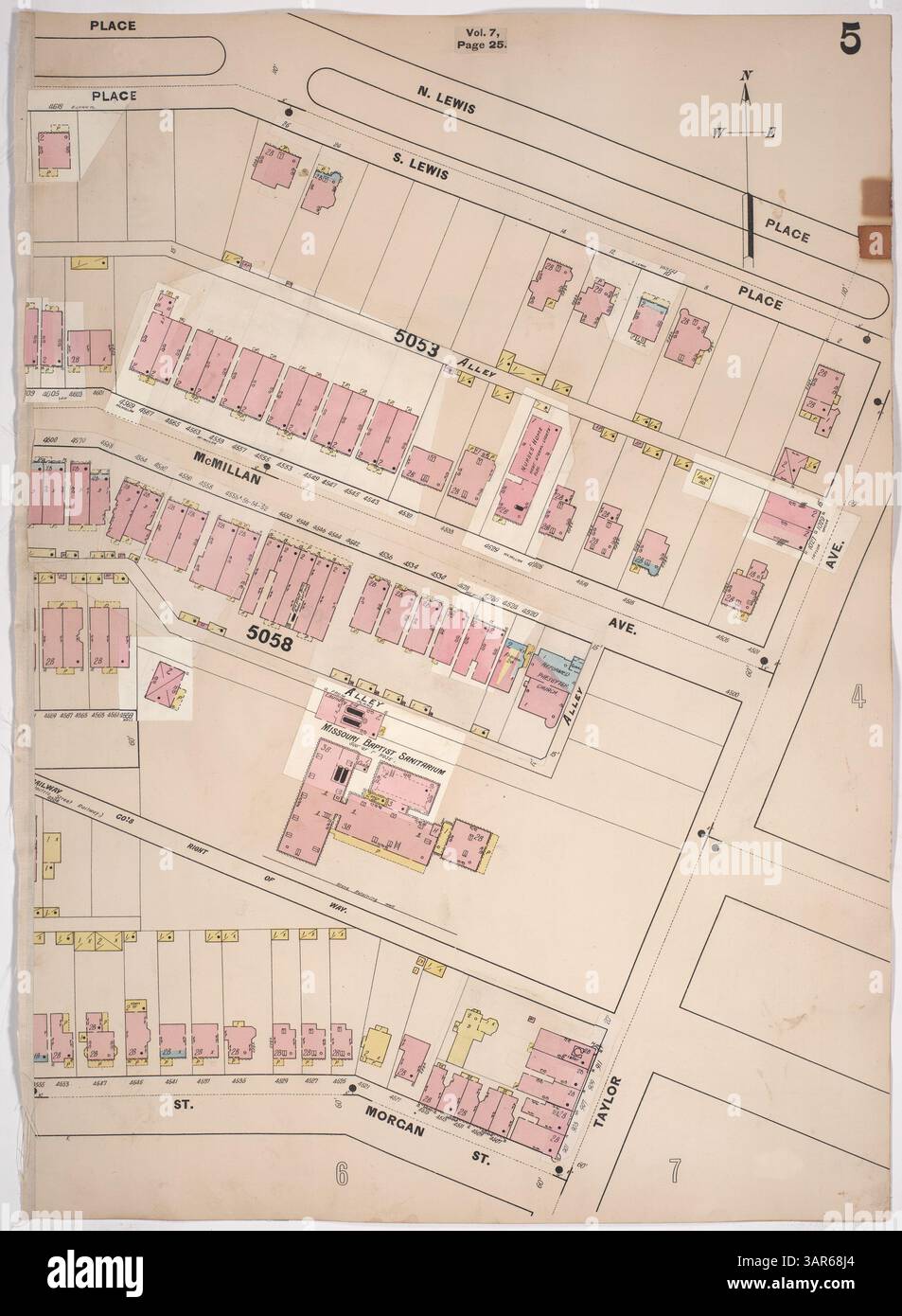 A page from Whipple's 1897 Fire Insurance map of St. Louis, providing a ...