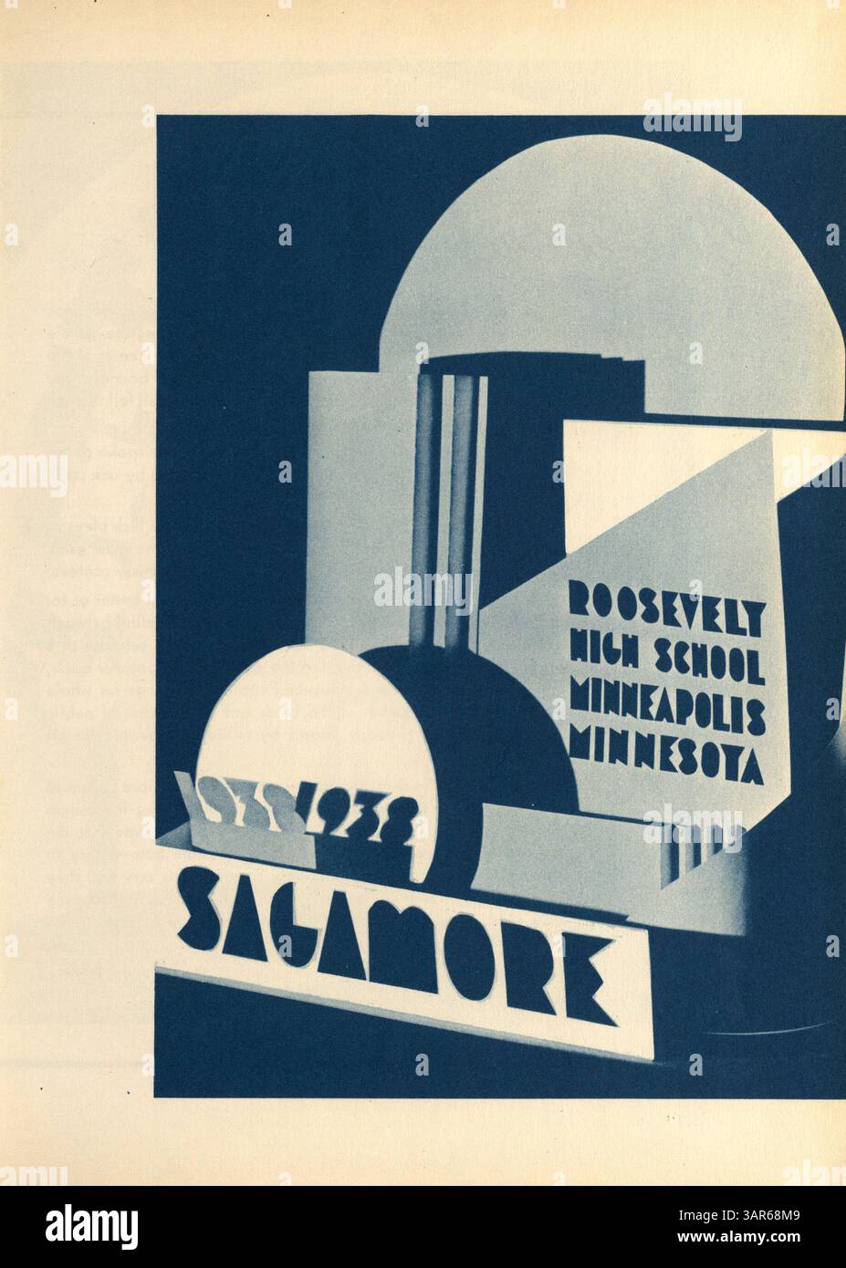 The 1938 Roosevelt High School Yearbook, titled 'Sagamore 1938 ...