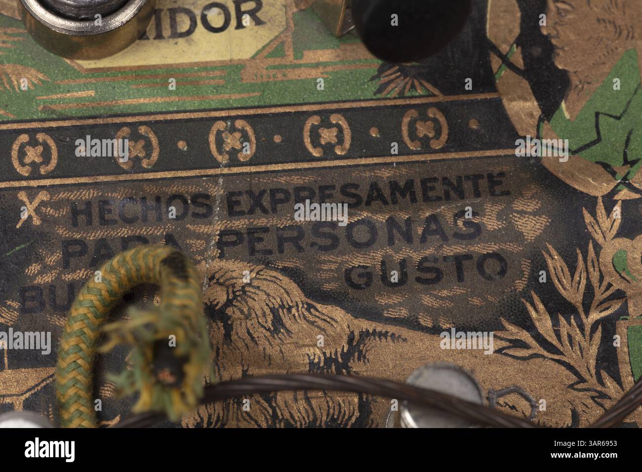 A handmade cigar box crystal radio set, assembled by 12-year-old Thomas ...