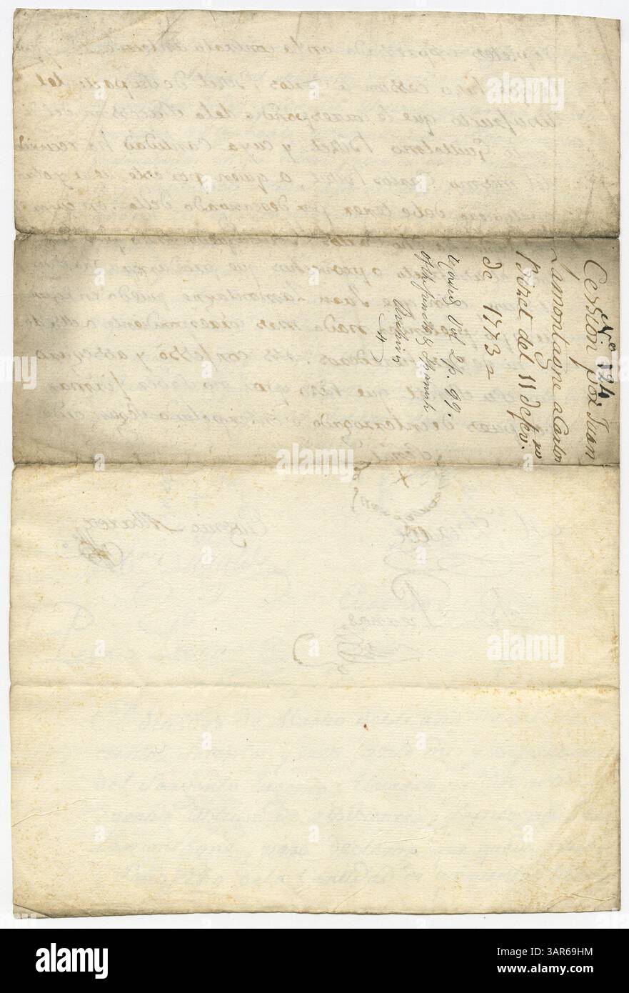 This historical document records the cession of property from Jean ...