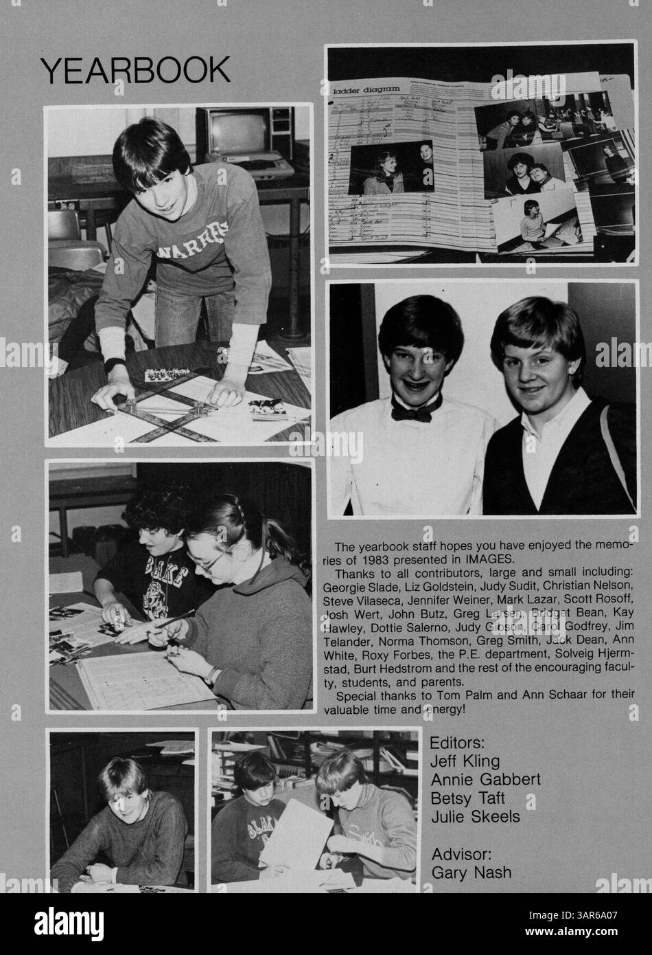 The 1983 Blake Middle School yearbook documents the student body and ...