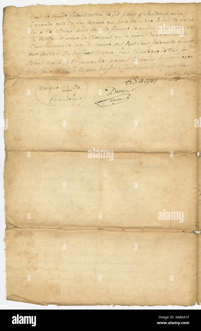 The document, dated April 17, 1774, records the transfer of property ...