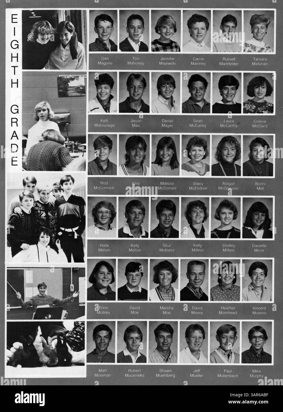 This junior high school yearbook for the 1985-1986 school year highlights students, teachers ...