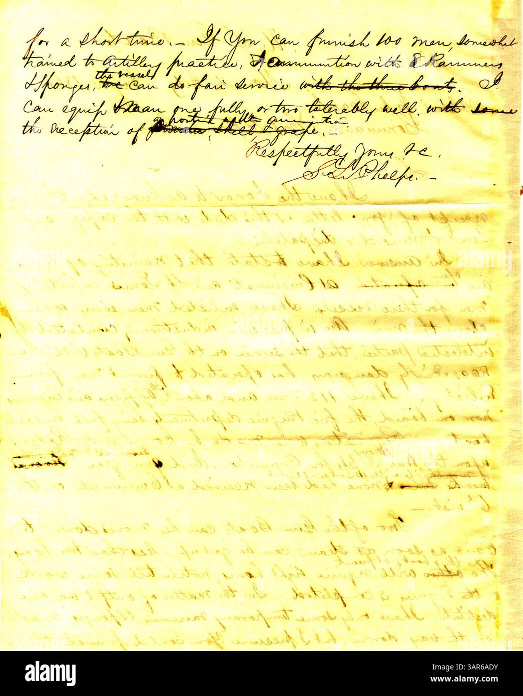 A letter from Seth Ledyard Phelps, written from Mound City, Illinois ...