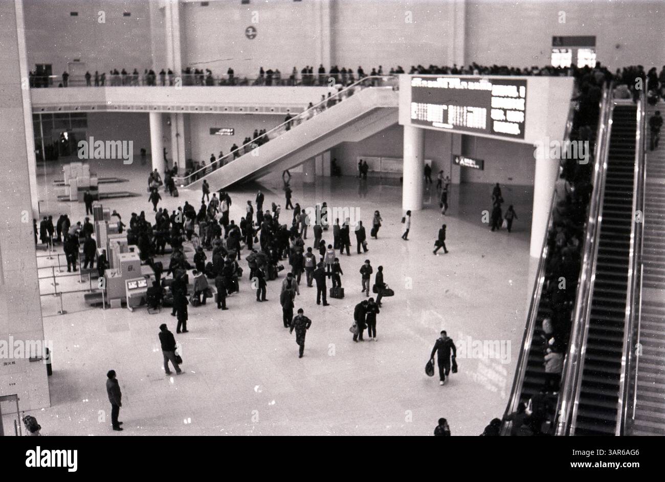 Crowd of Chinese Passengers in a Major Transit Hub - Urban Mobility in ...