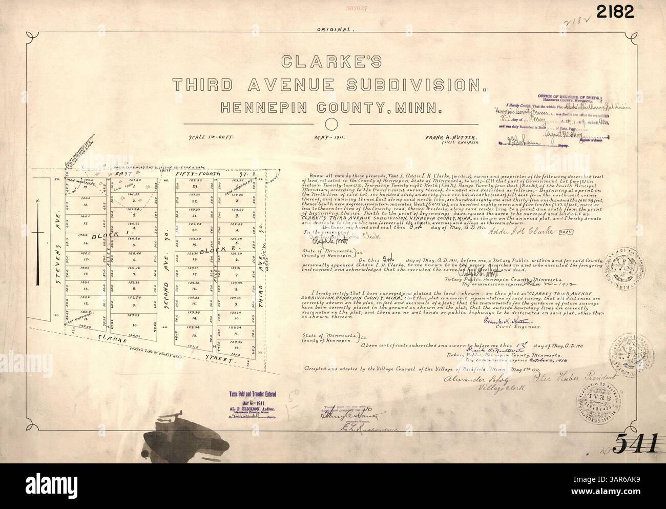 Clarke's Third Avenue Subdivision, a historic residential development ...