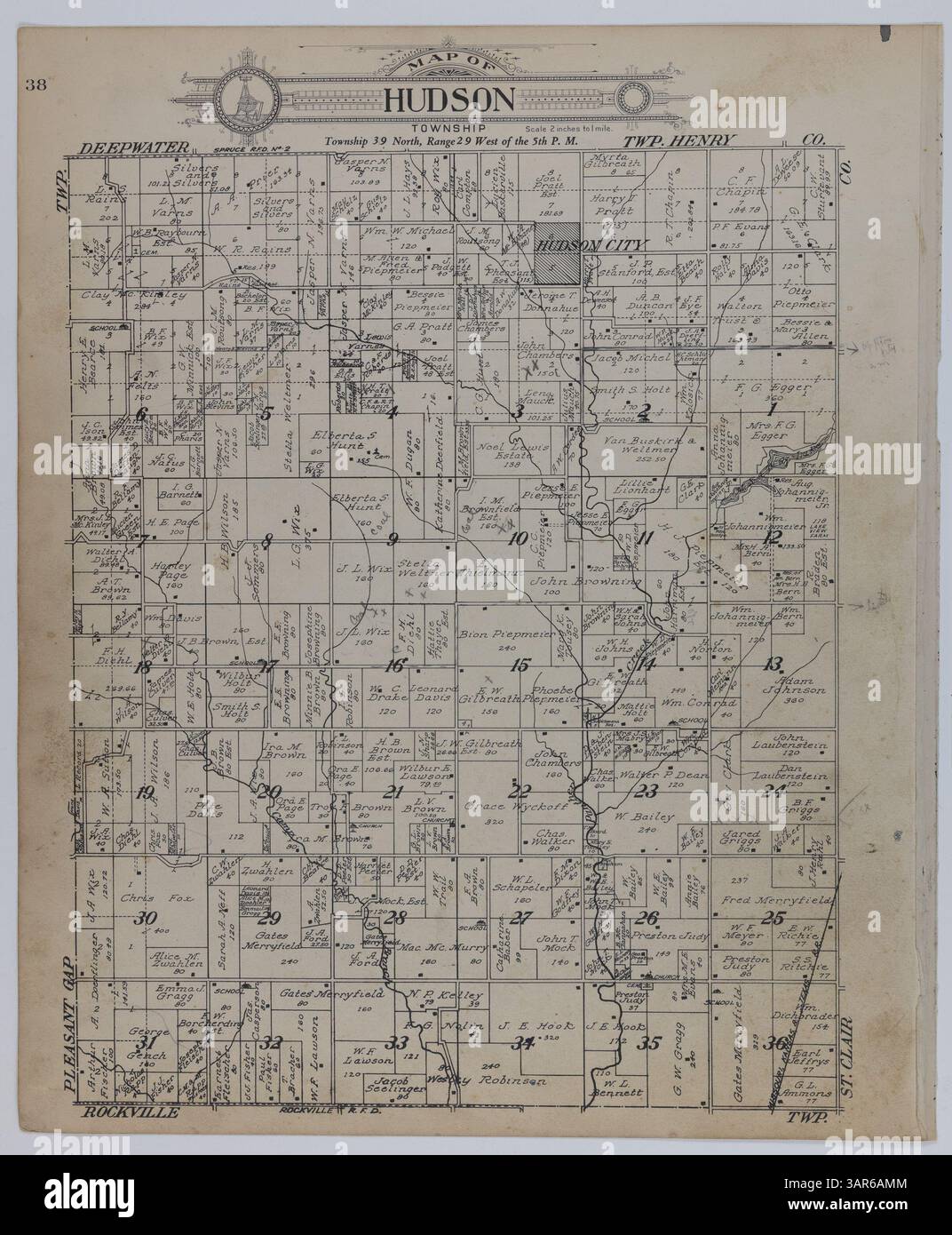 The Standard Atlas of Bates County, Missouri includes maps and land ...