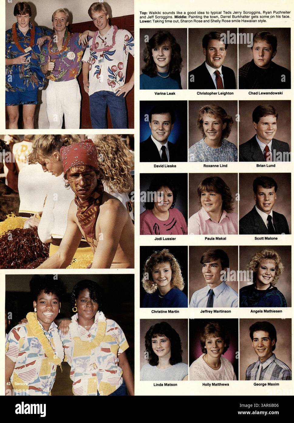 The 1987 'Sagamore' yearbook from Roosevelt High School reflects on the ...