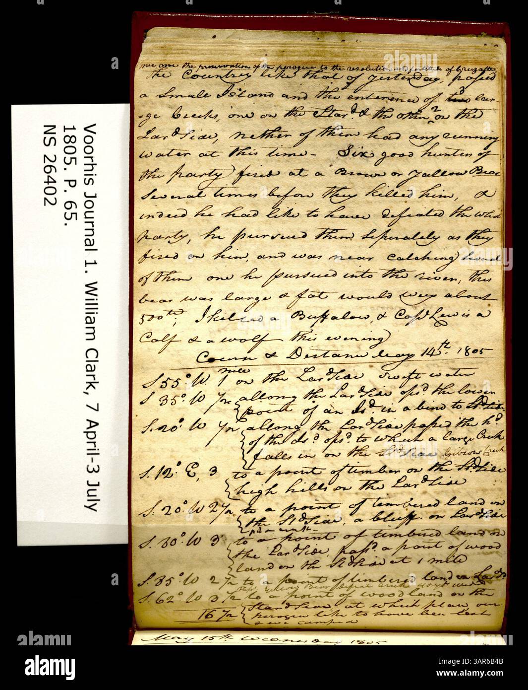 The Clark Family Collection features a passage from the Voorhis Journal ...