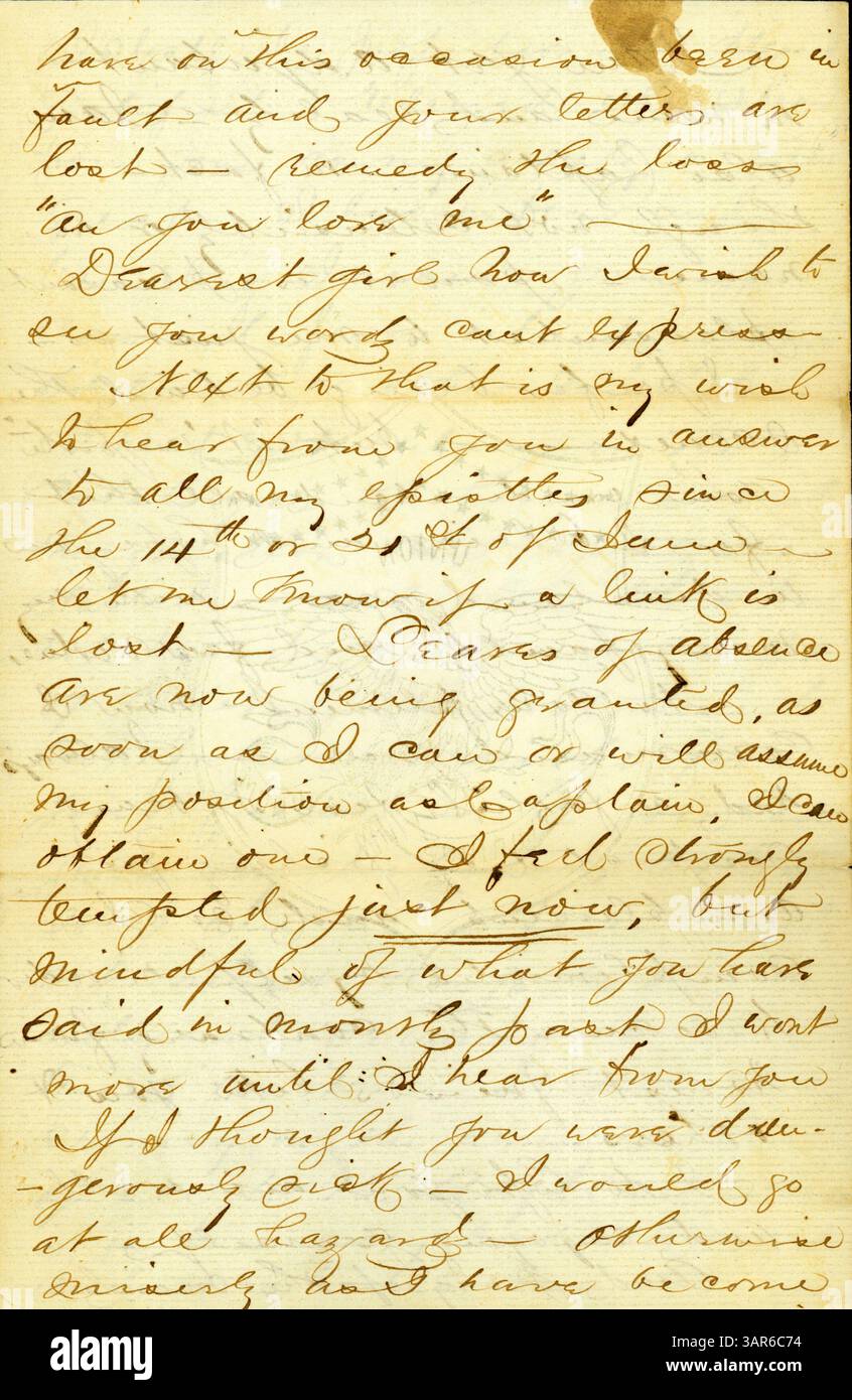 James E. Love’s letter, written at his camp in Winchester, Tennessee ...