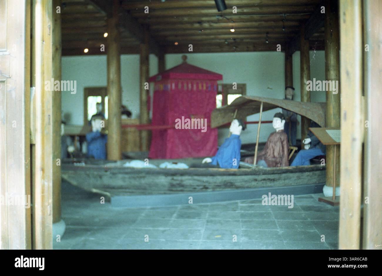 Exploration of ancient craftsmanship in a traditional boat display ...