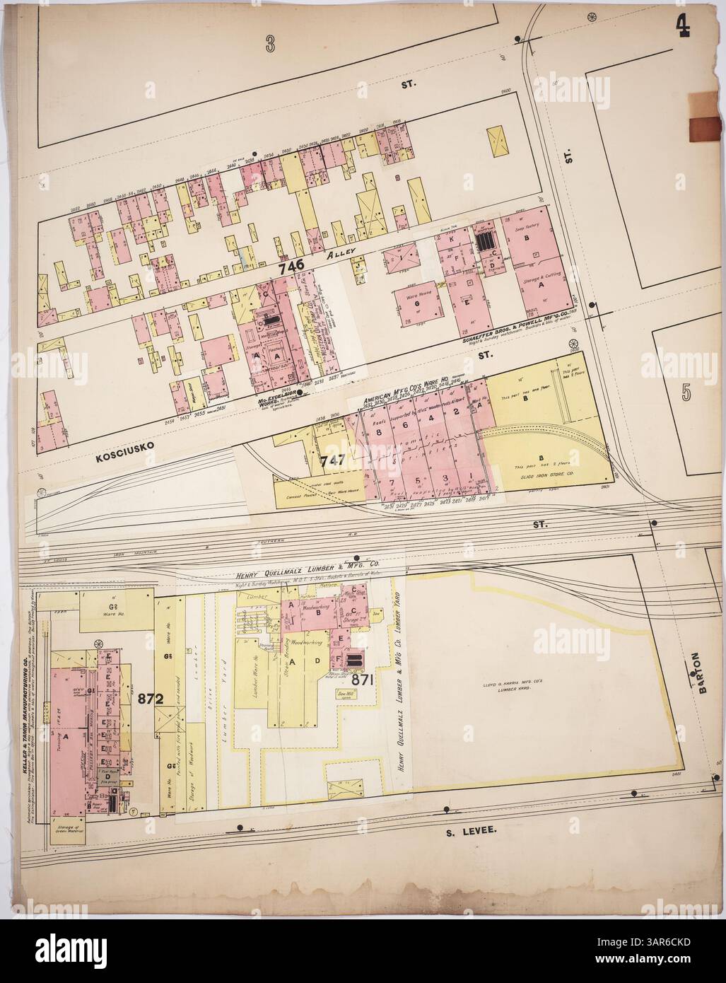 This fire insurance map by Whipple in 1897 shows detailed fire risks ...