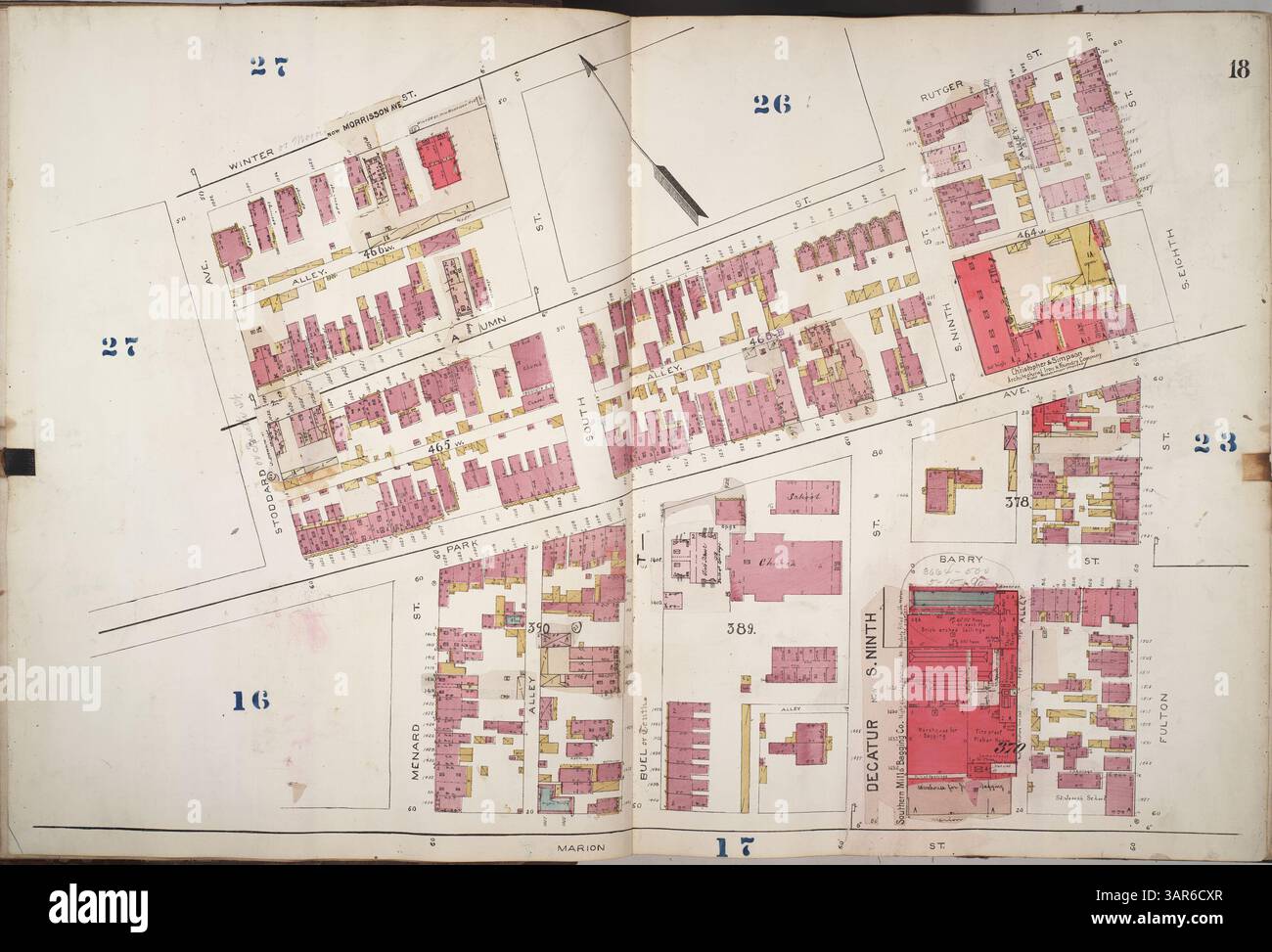 Page 19 of the 1876 Oliver & Whipple's Fire Insurance Map, detailing ...