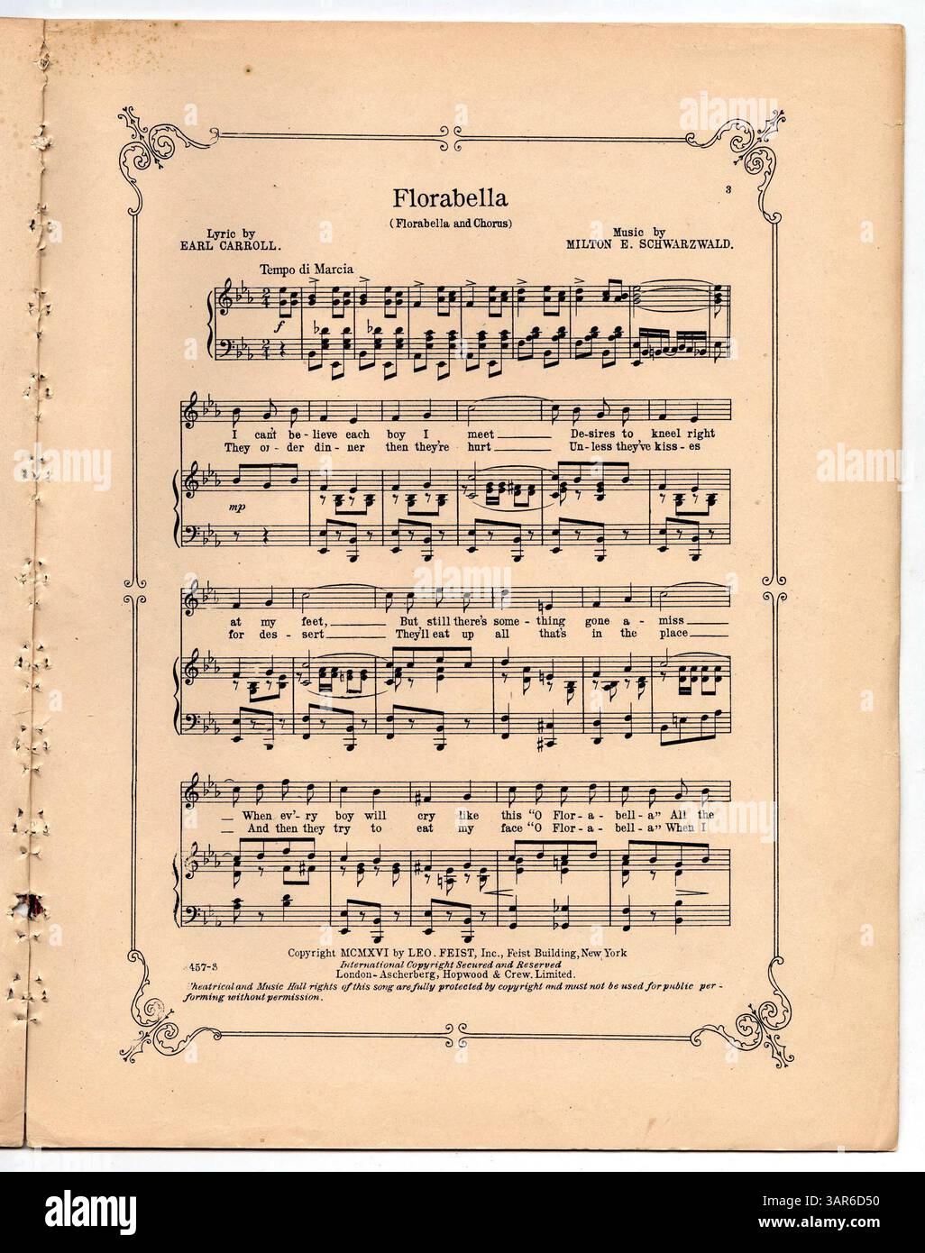 The cover of this sheet music features Lina Abarbanell in the operetta ...
