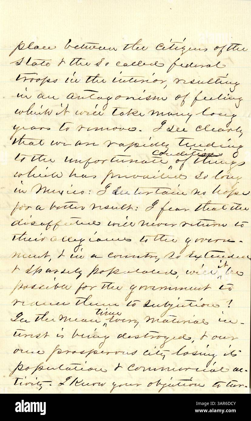 In this letter from July 15, 1861, H.S. Turner writes to a general ...