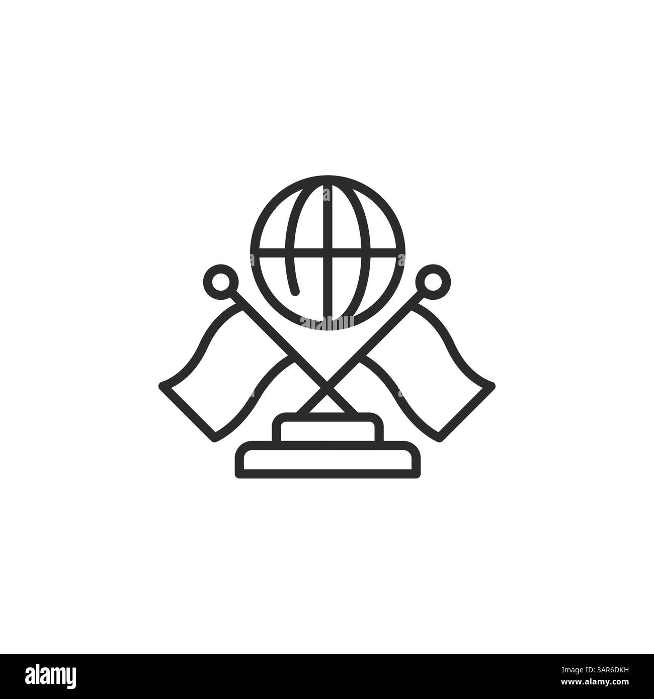 Waving Flag Icon Stock Vector Image & Art - Alamy