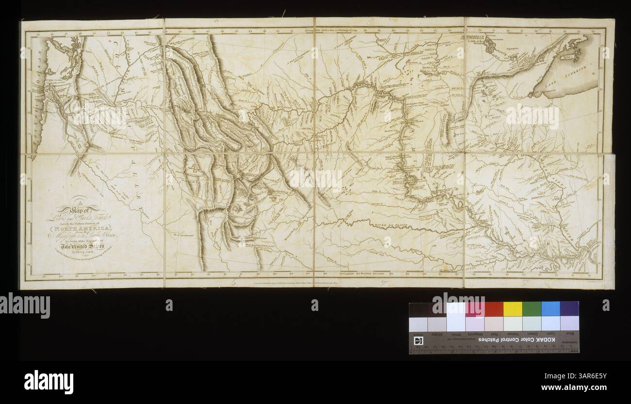 This historical map traces the route taken by Lewis and Clark’s ...