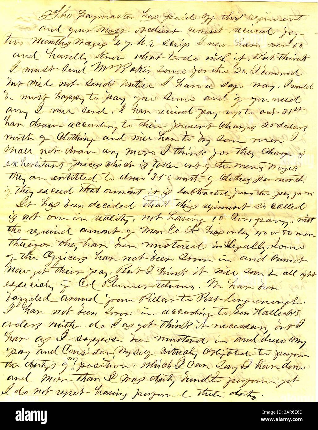 A letter written by T.S. Hawley from Cape Girardeau, Missouri, dated ...
