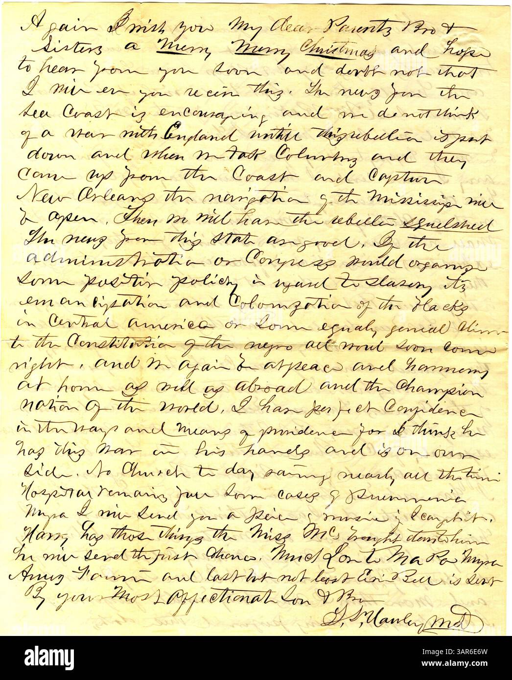 T.S. Hawley's letter from Cape Girardeau, Missouri, dated December 22 ...