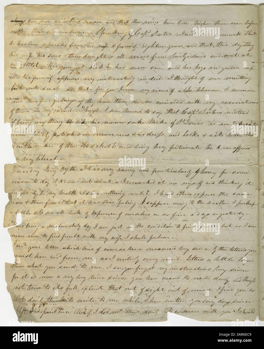 Pardon Dexter Tiffany’s letter to his wife, Hannah Kerr Tiffany ...