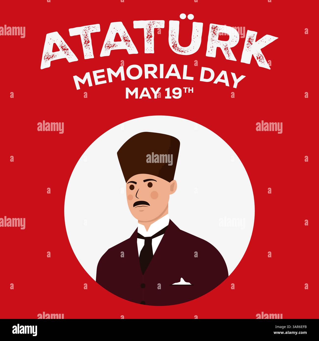 Turkish flag ataturk design Stock Vector Images - Alamy