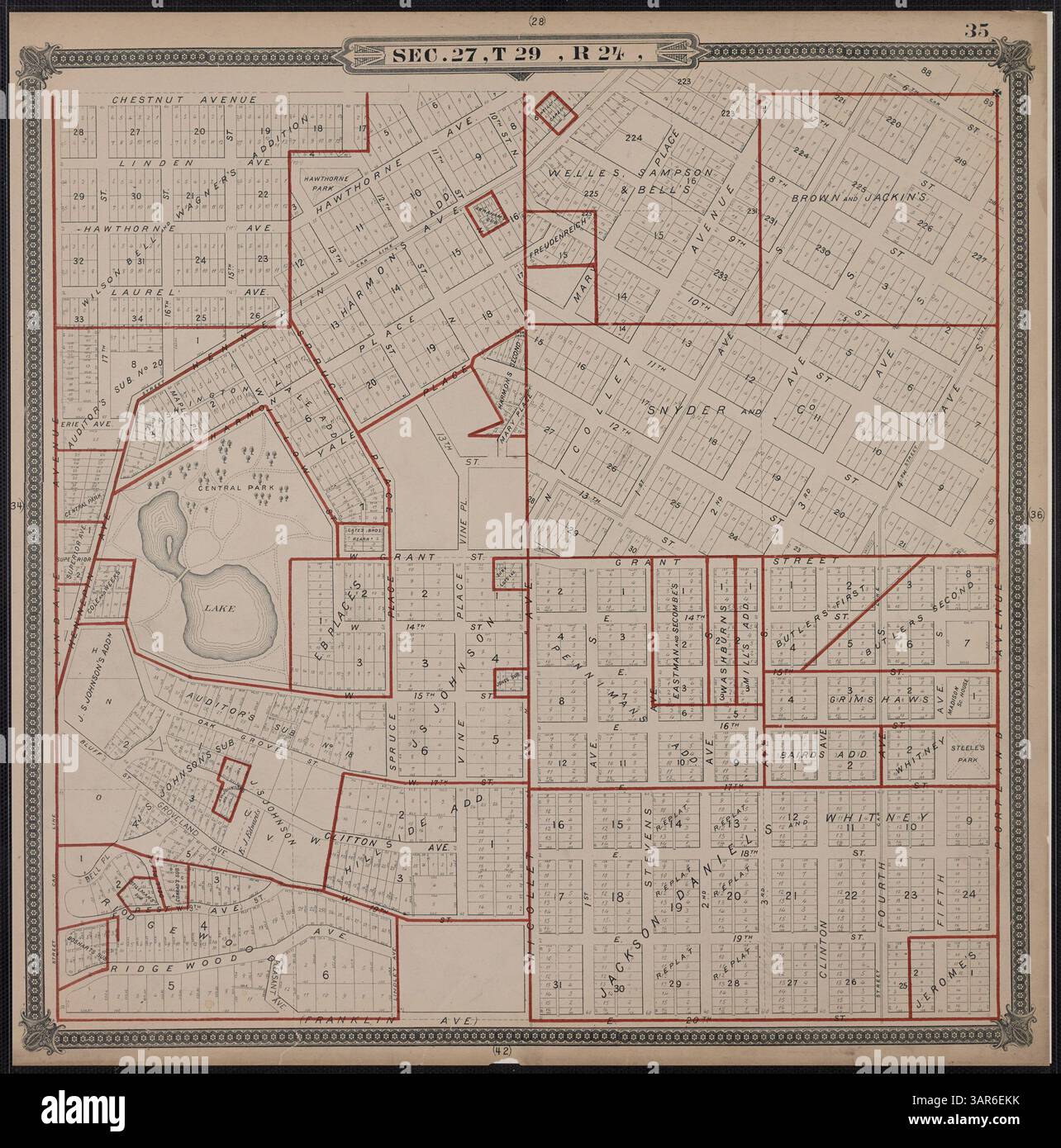 The complete set of surveys and plats from Davison's Atlas offers a ...