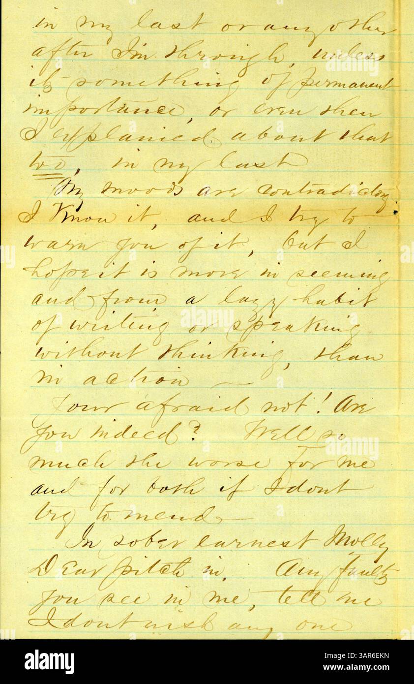 This letter, dated February 8, 1863, from James E. Love in Nashville ...