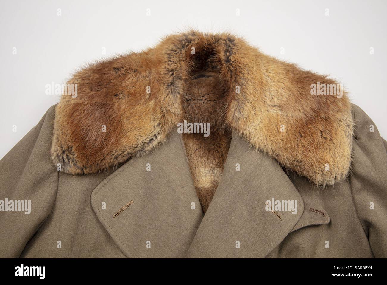 This double-breasted olive drab wool flight jacket, worn by Charles ...