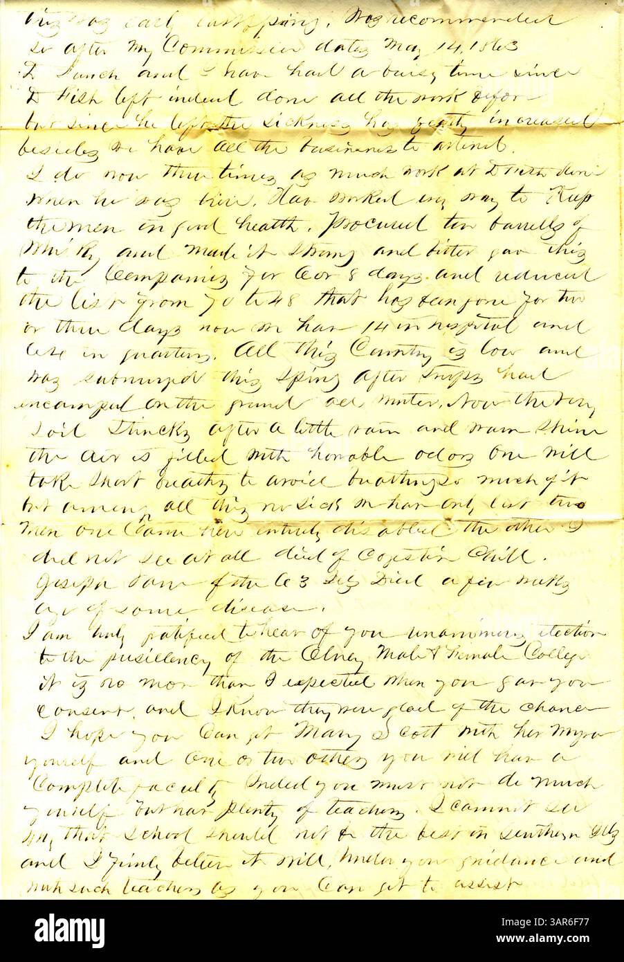 This letter from T.S. Hawley at Young's Point, Louisiana, shares news ...
