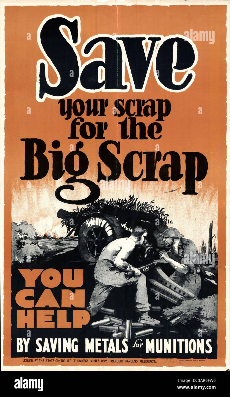 This World War II-era campaign encourages the public to collect scrap ...