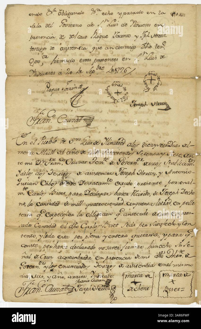 This document records the sale of slaves from Charles Bizet to Joseph ...