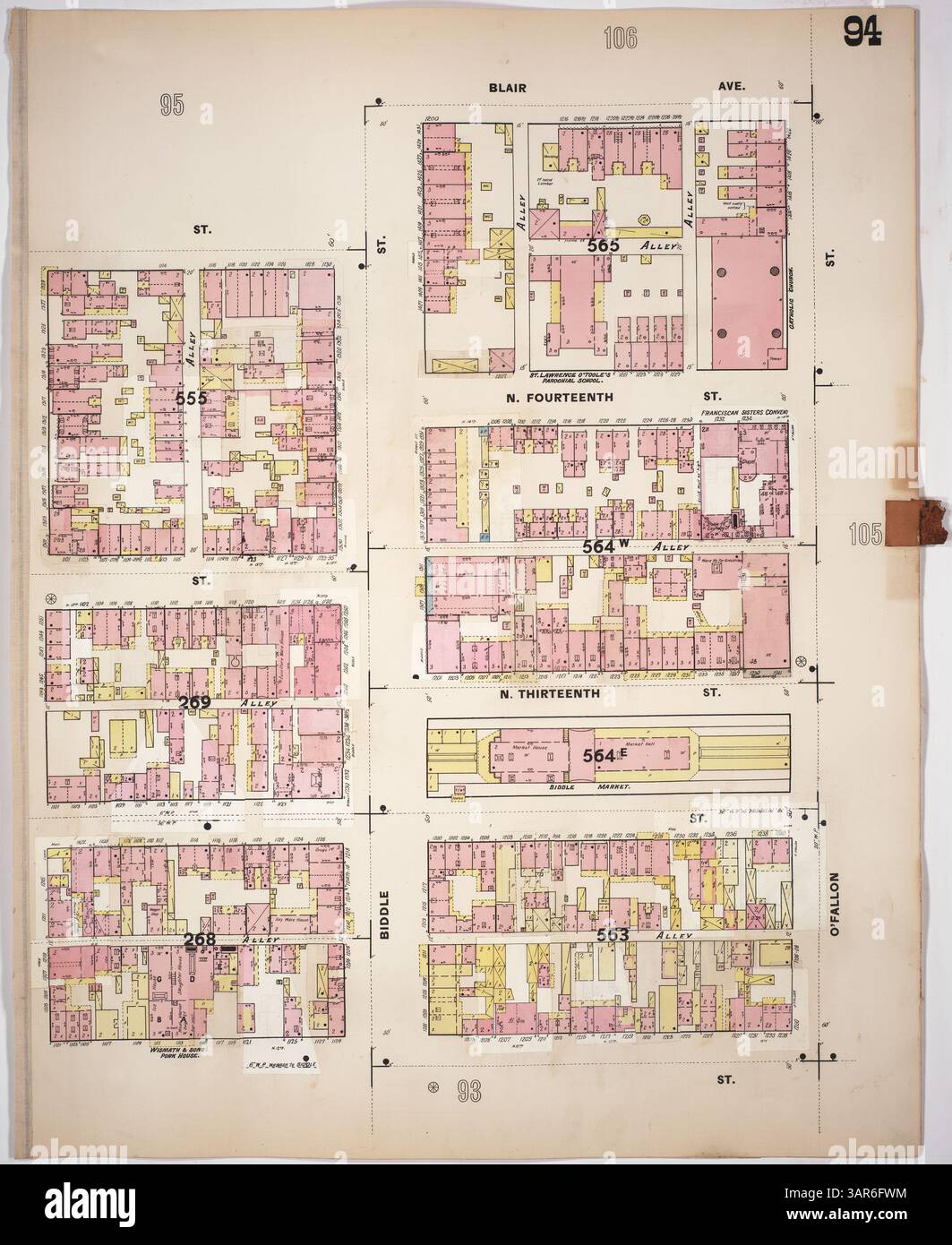 A page from the 1897 edition of Whipple's Fire Insurance Map of St ...