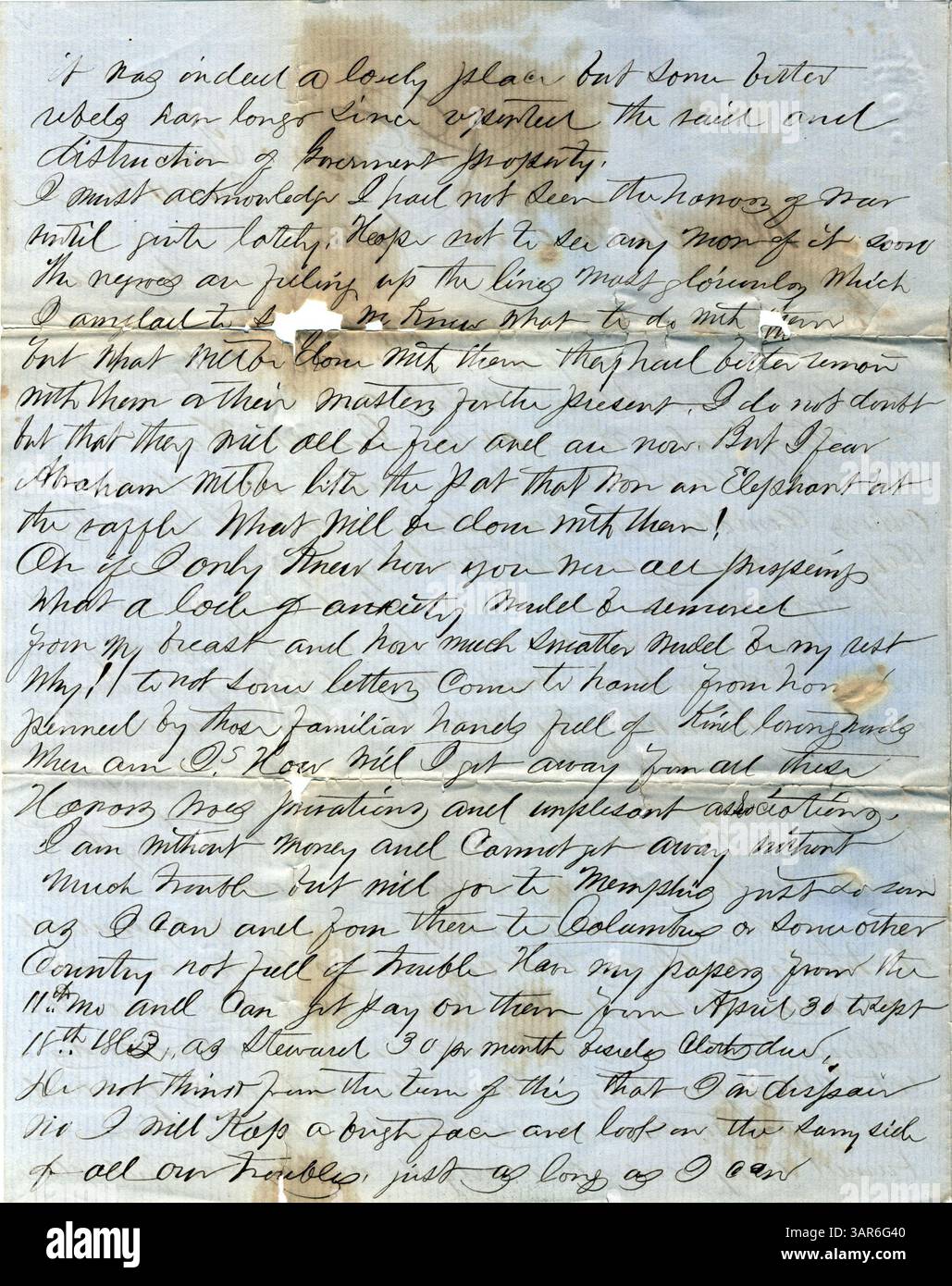 Another letter from T.S. Hawley in La Grange, Tennessee, to his parents ...