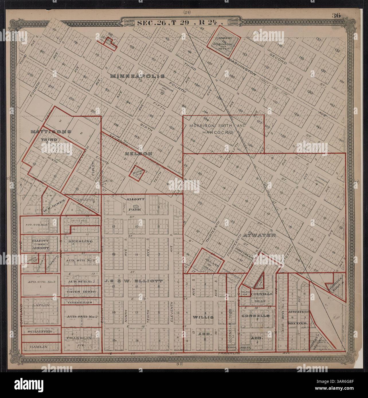 Davison's Atlas offers a detailed set of surveys for Minneapolis, highlighting the city's ...