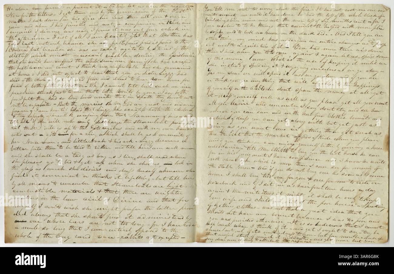 In 1850, Pardon Dexter Tiffany sent this letter to his wife, Hannah ...