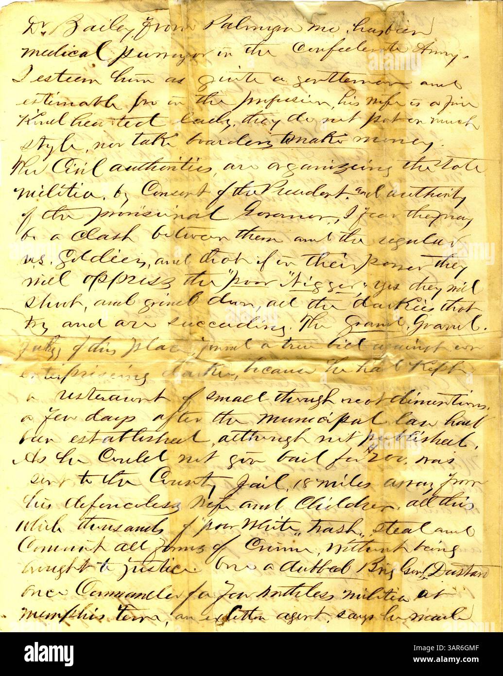 This letter, written by Thomas S. Hawley on October 8, 1865, from ...