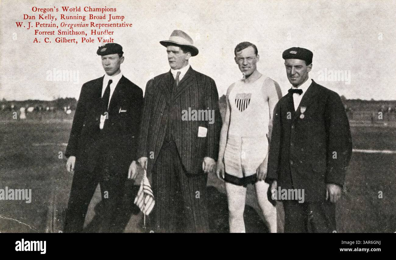 Photograph of four men identified as Oregon's World Champions ...