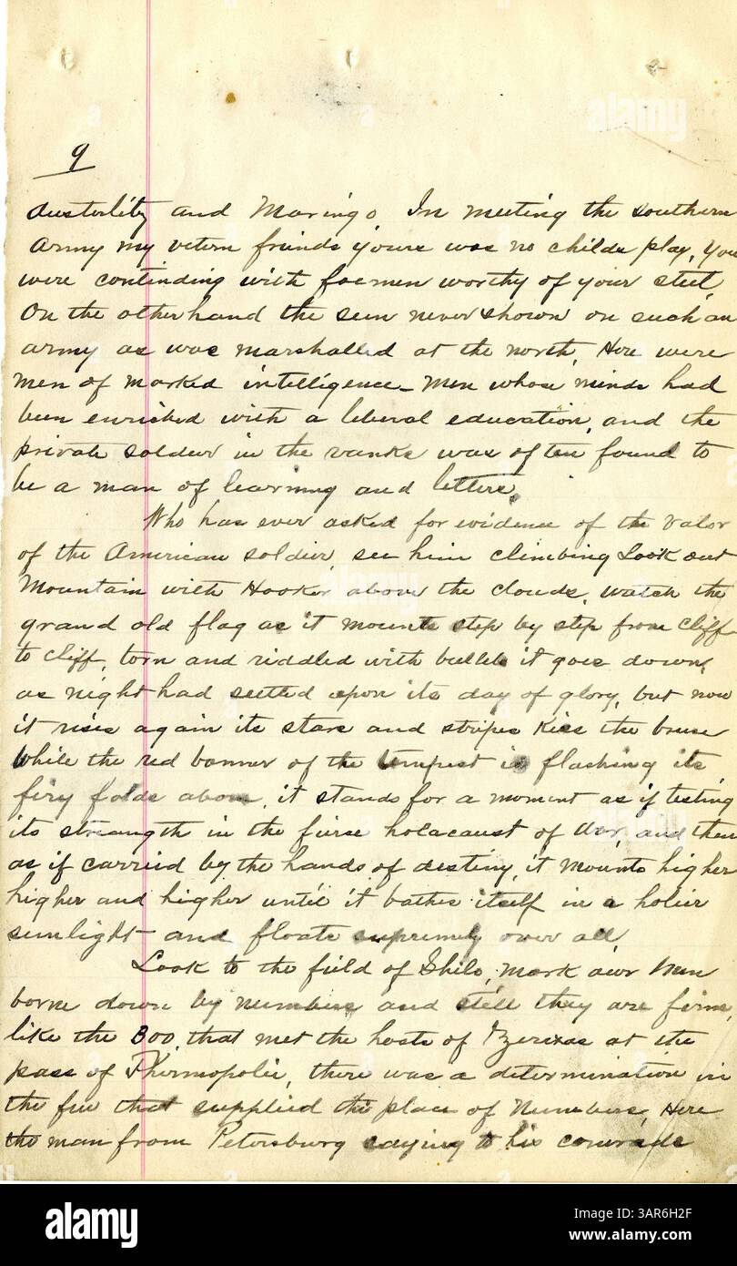 This manuscript features John O'Keefe's speech on American history ...