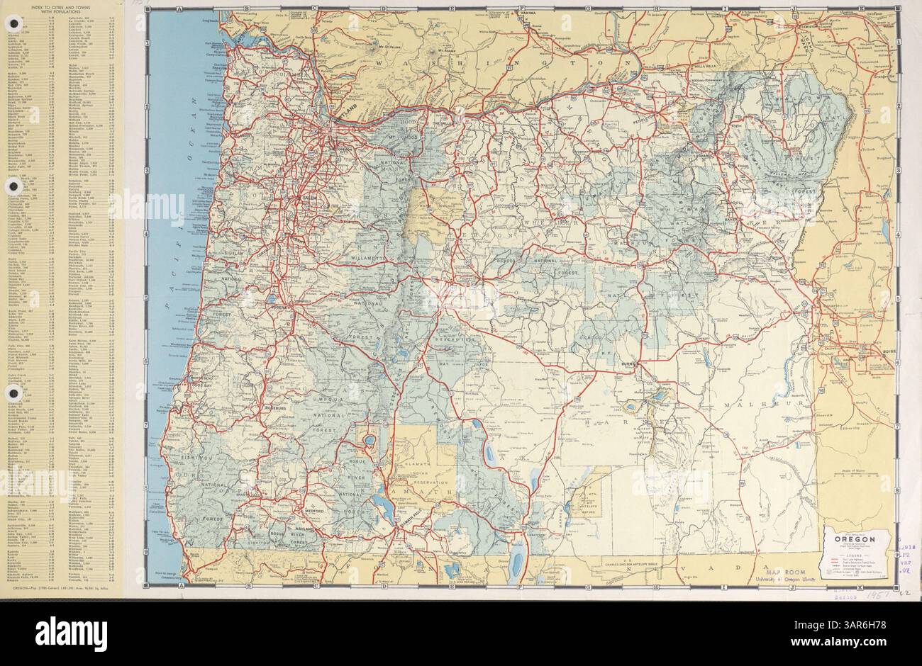 This official highway map of Oregon includes detailed information on ...