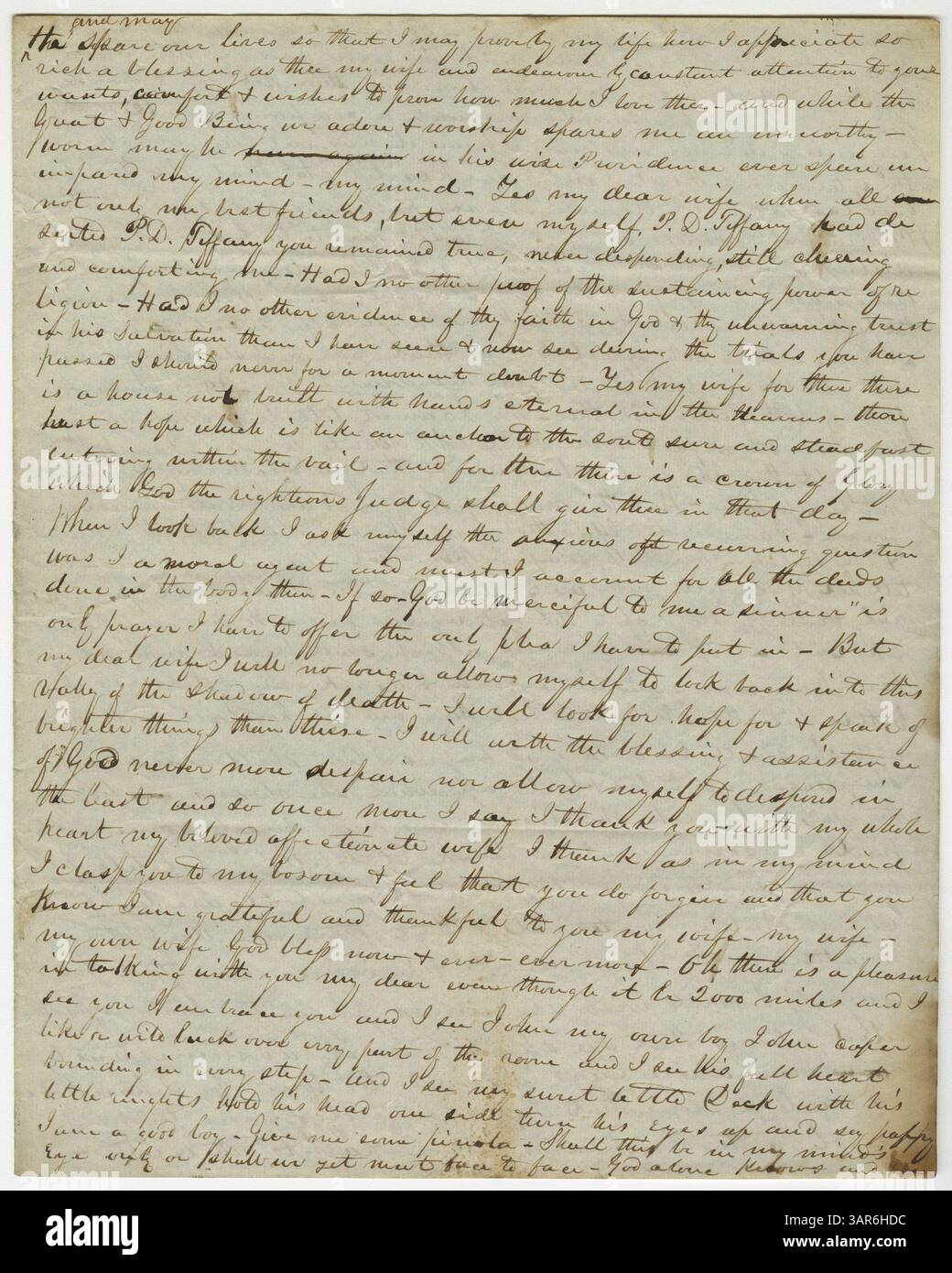 A letter written by Pardon Dexter Tiffany in 1850 from San Francisco to ...