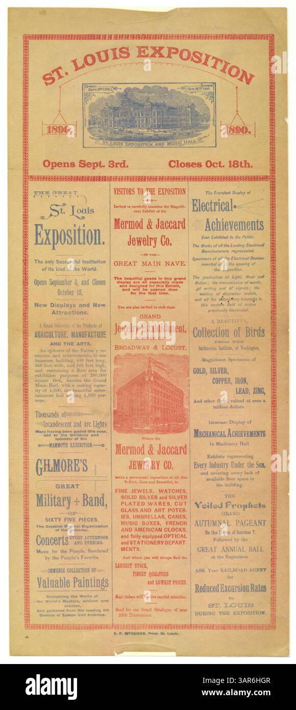 This bill advertises the St. Louis Exposition, which ran from September ...