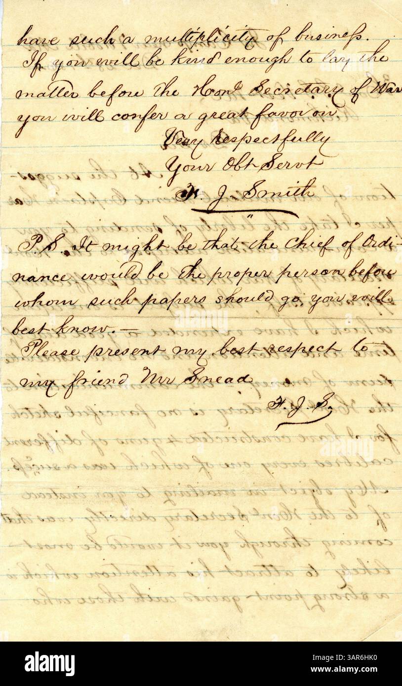 This letter, signed by Captain F.J. Smith of the 2nd Missouri Cavalry ...