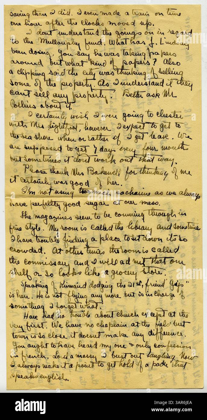 Powhatan H. Clarke’s letter from May 25, 1918, to his mother reflects ...