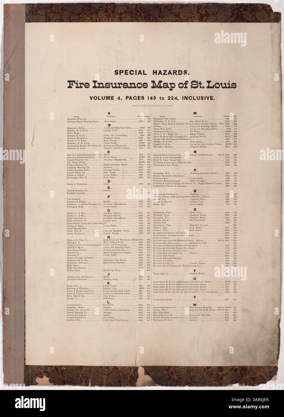 This volume of A. Whipple & Co.'s Fire Insurance maps, published in ...