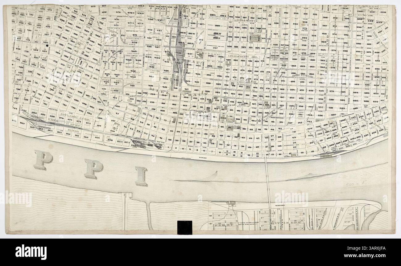 Leffingwell's 1884 map of St. Louis features detailed depictions of the ...