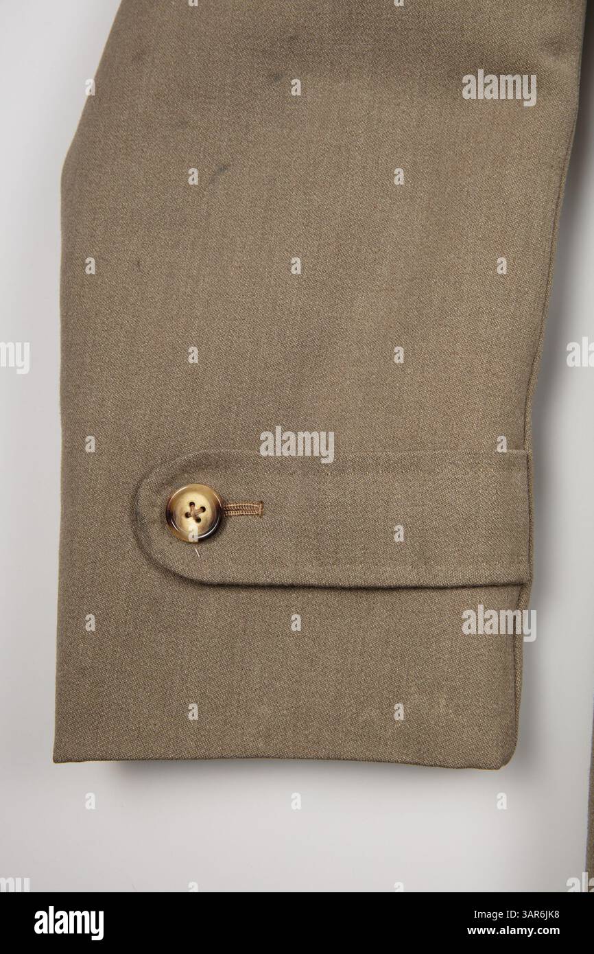 This double-breasted olive drab wool flight jacket, worn by Charles ...