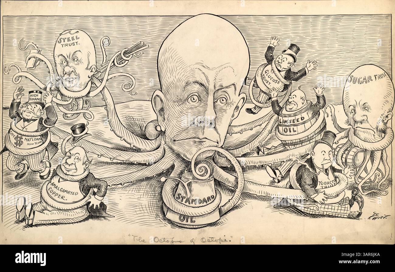 Oil company as octopus hi-res stock photography and images - Alamy